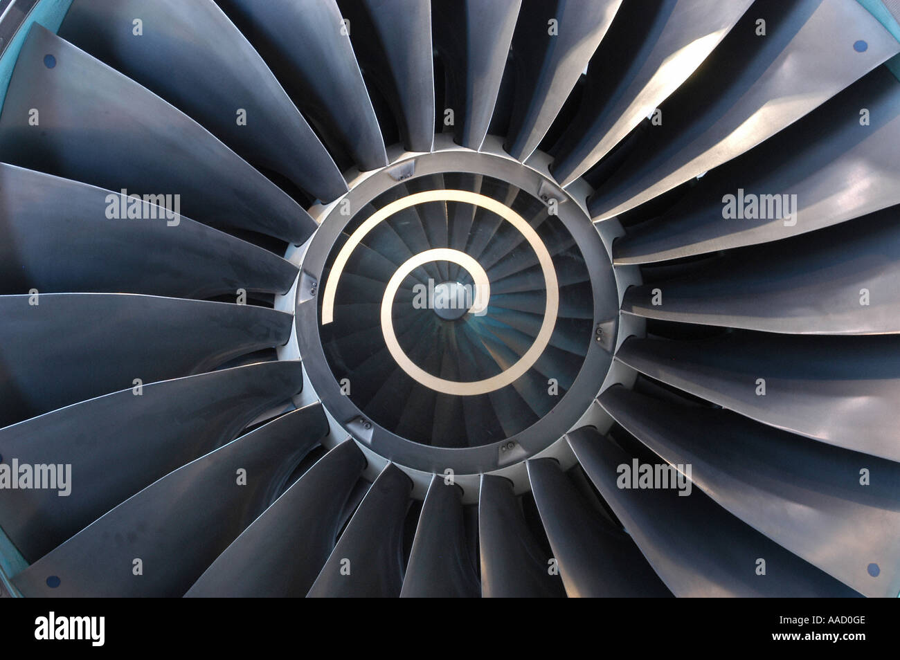Turbine of an airplane engine Stock Photo - Alamy