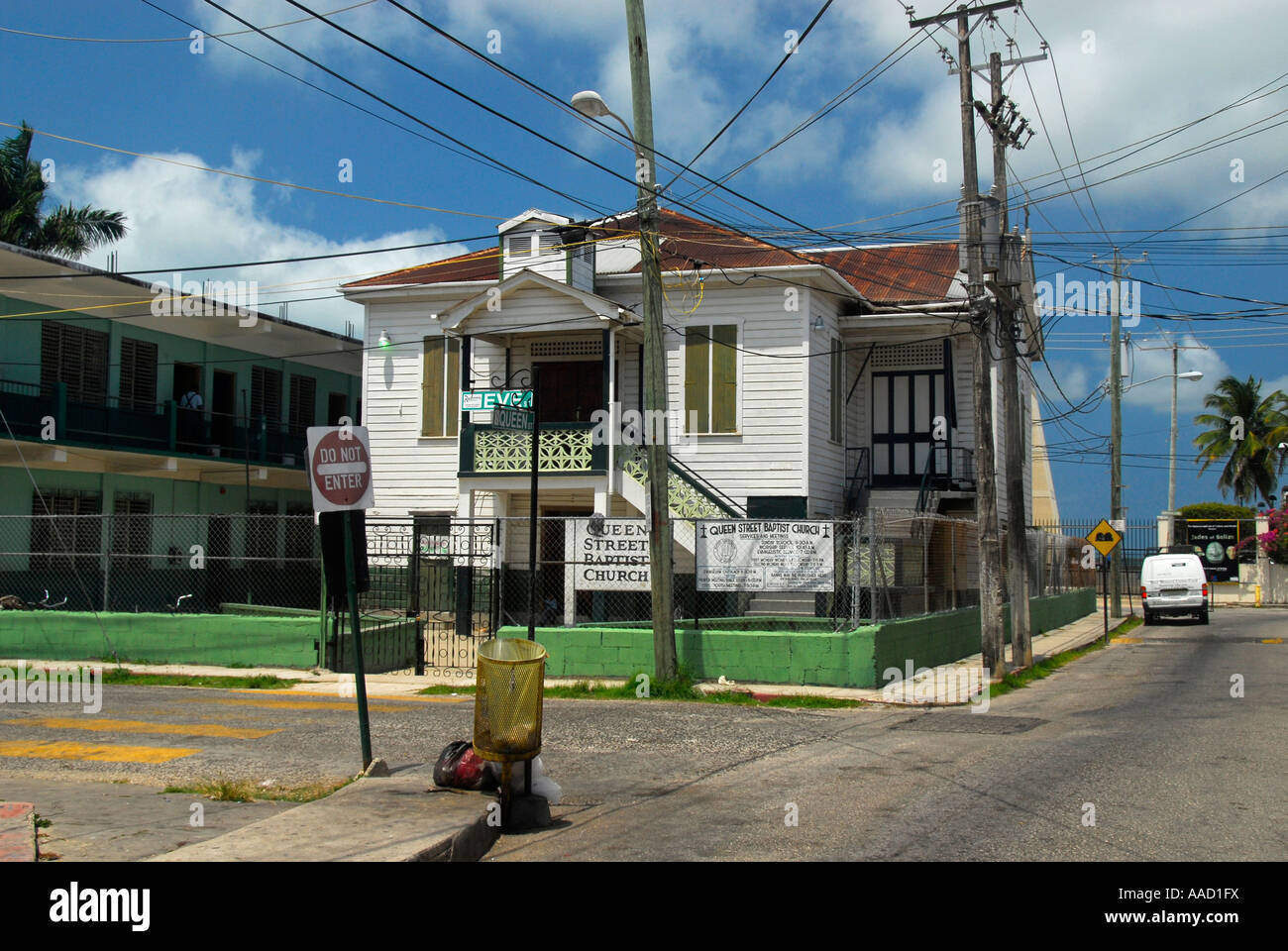 Street in Belize City, Belize, Central America Stock Photo - Alamy