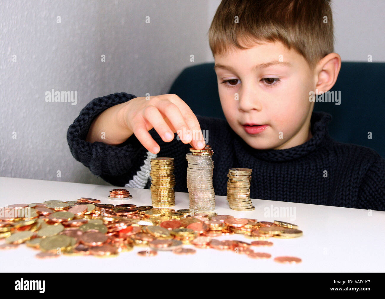 Child with money Stock Photo - Alamy