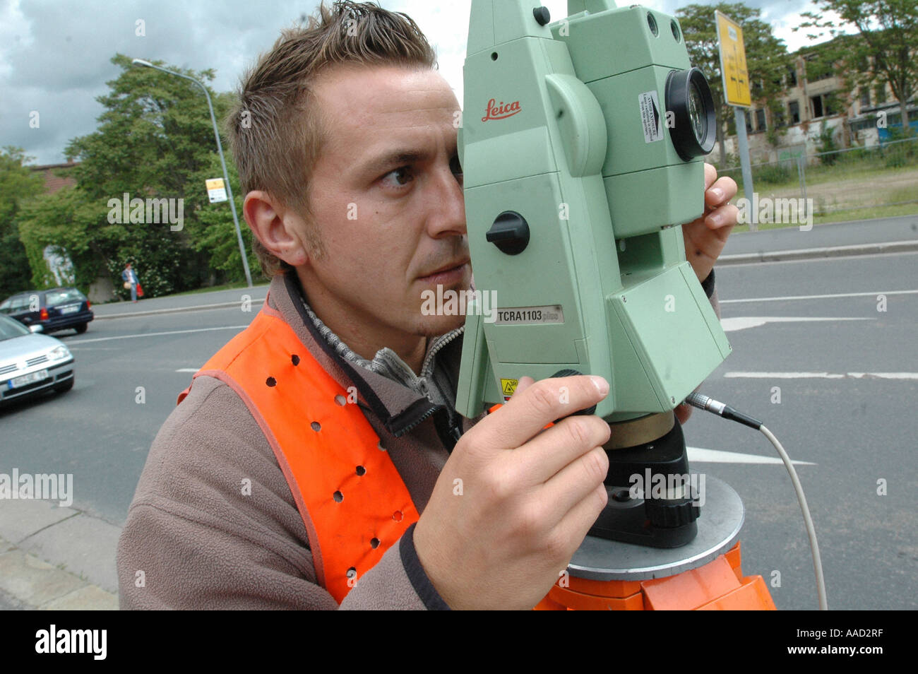 measuring of a street Stock Photo - Alamy