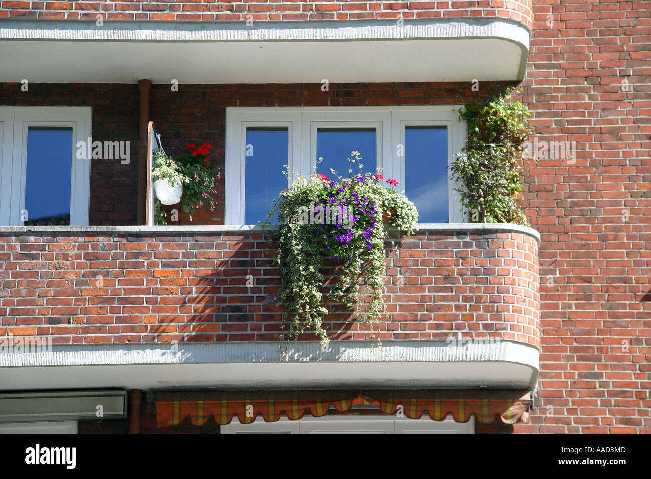 balcony with flowers Stock Photo - Alamy