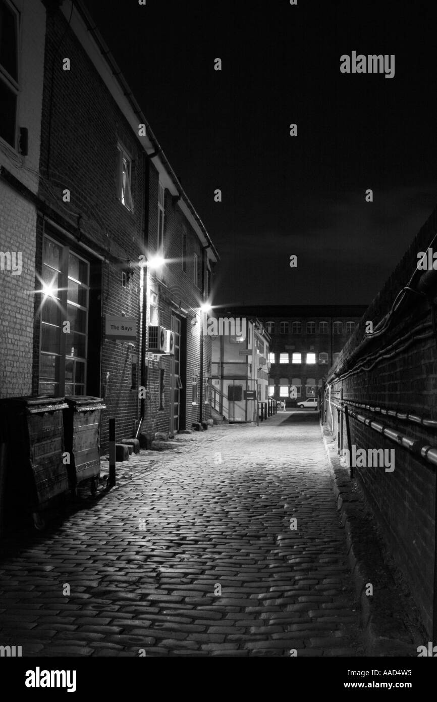 Dangerous looking cobbled alley at the back of Saint Mary's Hospital ...
