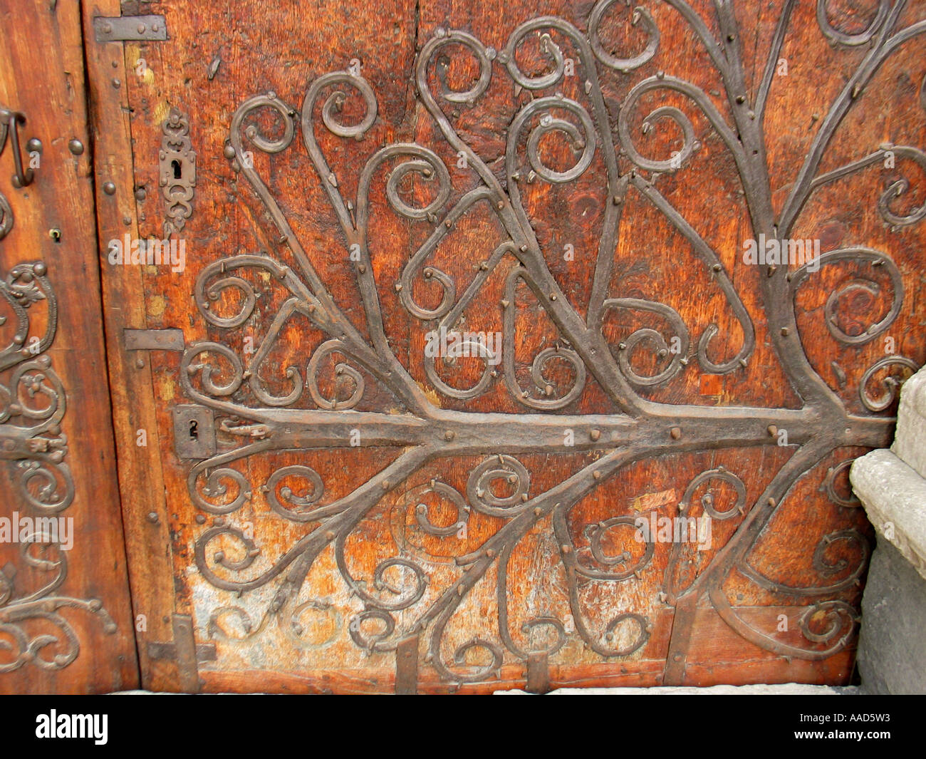 Church Door Embrun France Stock Photo - Alamy