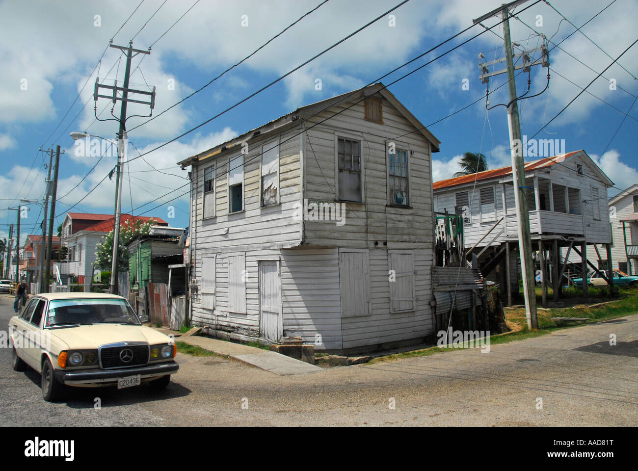 Street in Belize City, Belize, Central America Stock Photo - Alamy