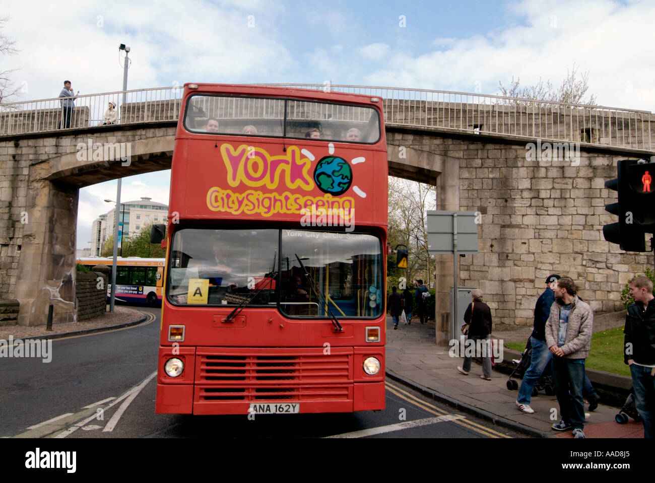 open top sightseeing bus York North Yorkshire England uk Stock Photo ...