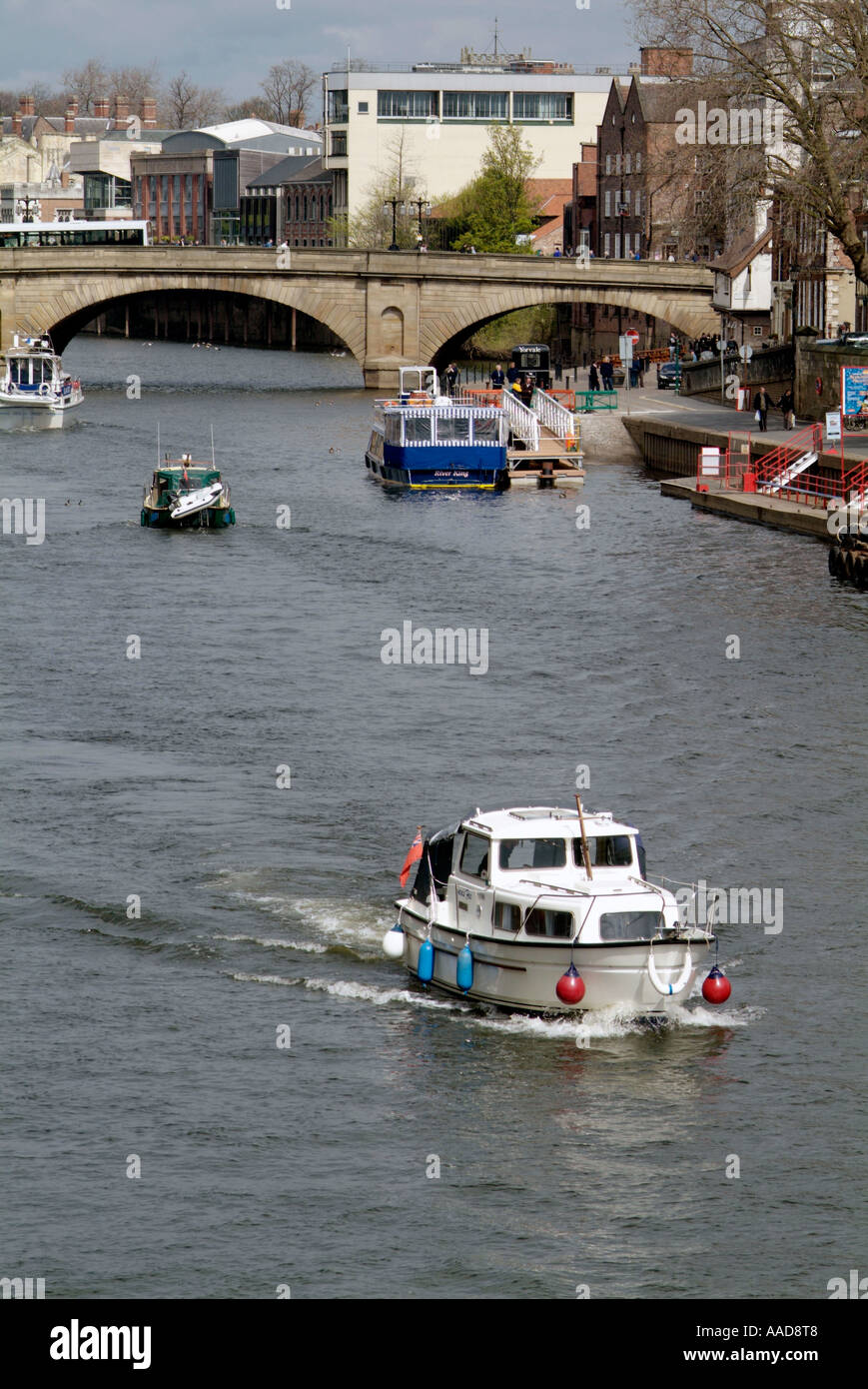 River Ouse pleasure boat North Yorkshire York Stock Photo - Alamy