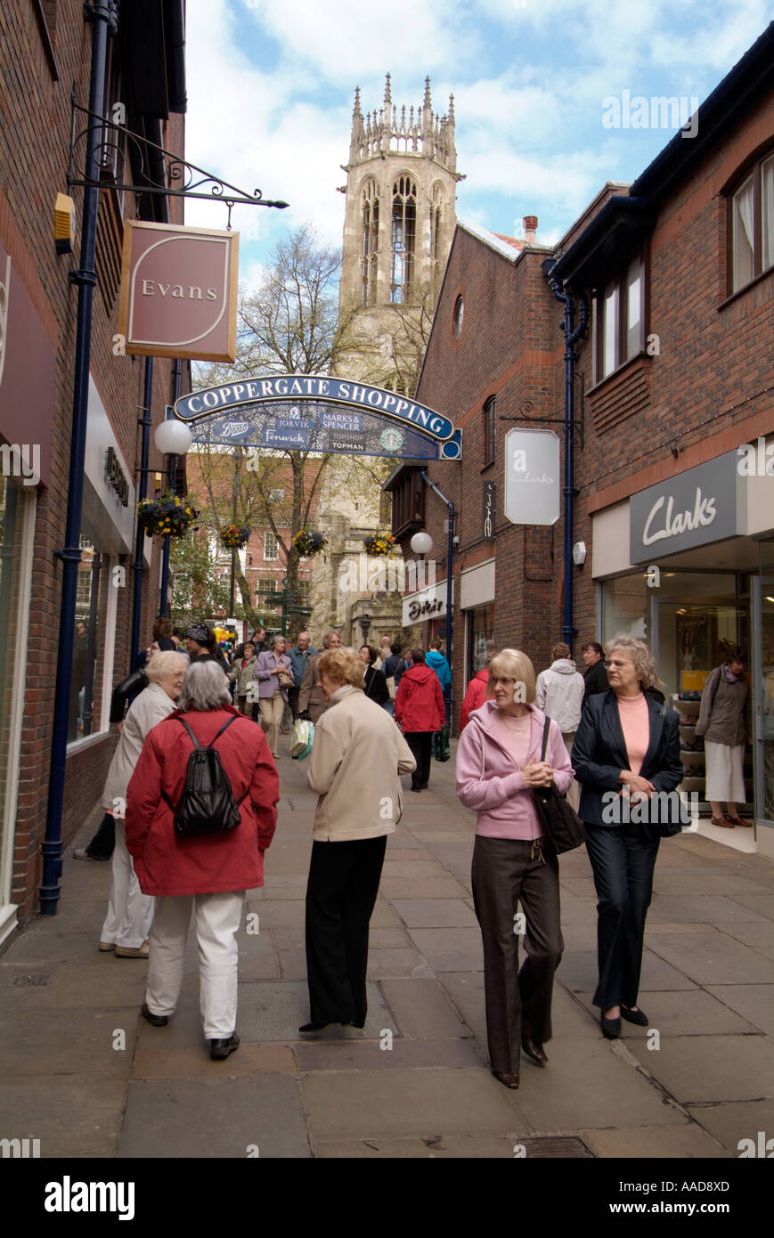 Coppergate Shopping Centre sign York North Yorkshire England Stock ...