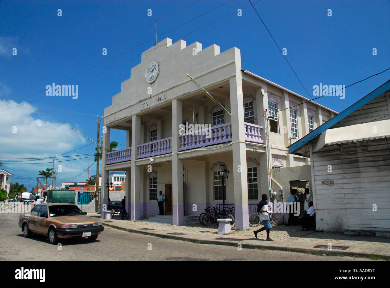 Street in Belize City, Belize, Central America Stock Photo - Alamy