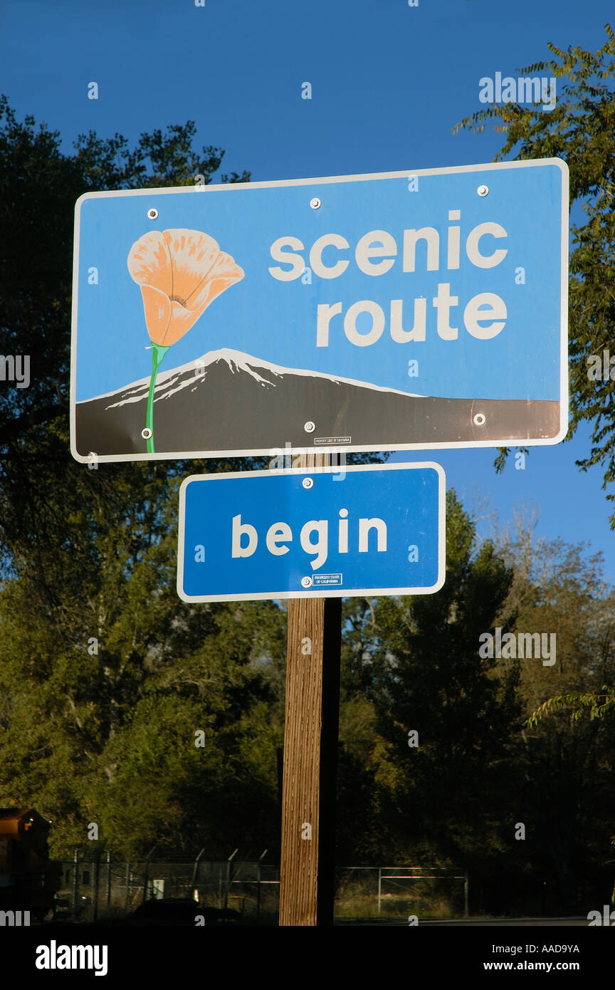 scenic road sign Stock Photo - Alamy
