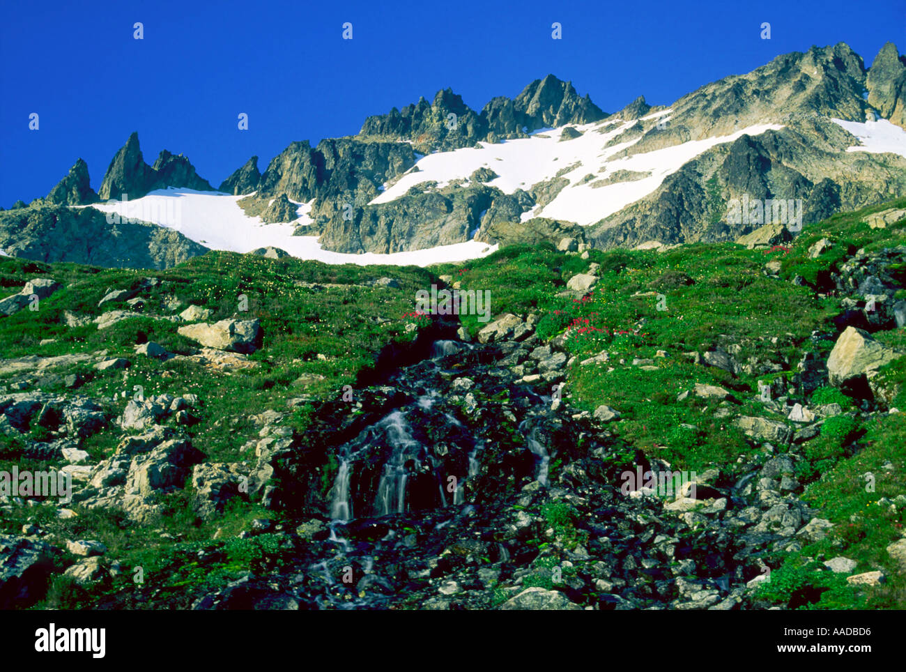 Upper Horseshoe Basin below Mt Buckner Stock Photo - Alamy