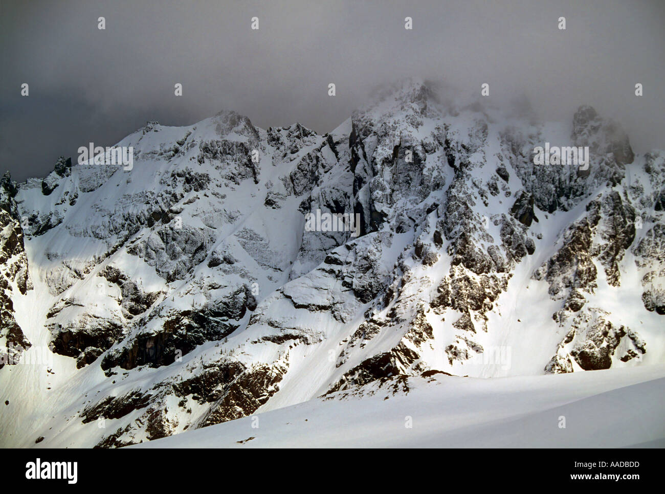 Mt Constance in winter Stock Photo - Alamy