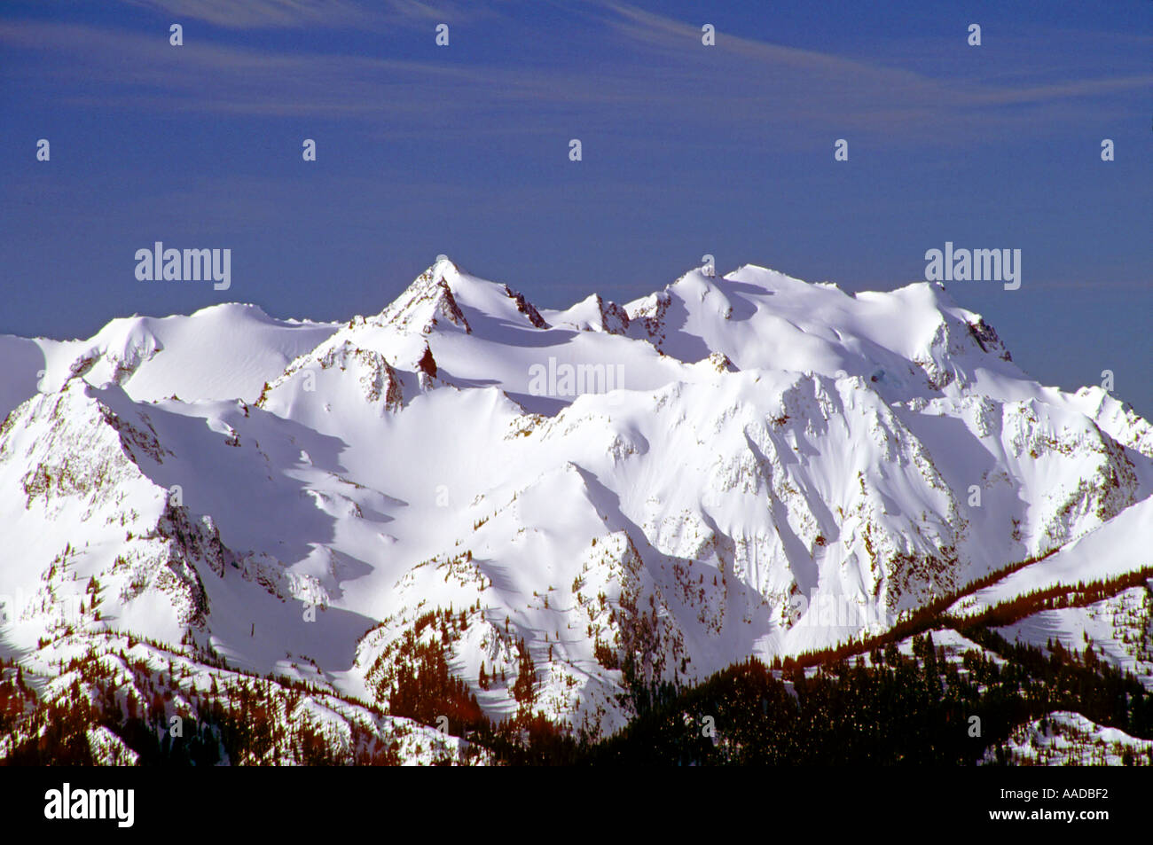 The Bailey Range in winter Stock Photo - Alamy