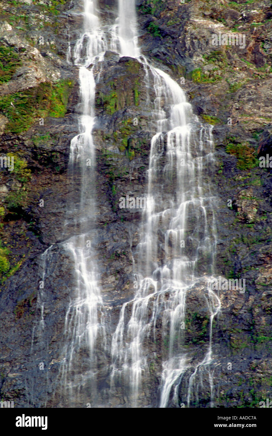 Waterfall above Enchanted Valley Stock Photo - Alamy