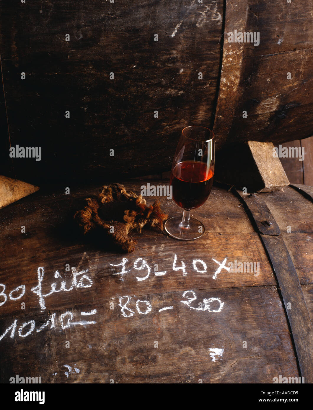 A sample of 25 year old Reserve Cognac taken from barrel in one of the ...