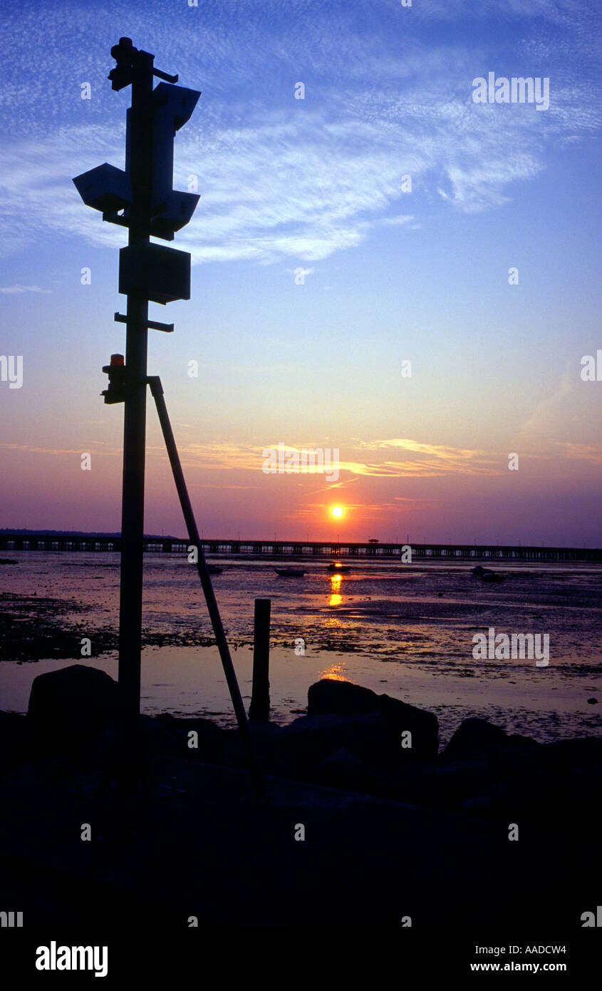 Ryde Marina Pier Sunset Isle of Wight England UK Great Britain Stock ...