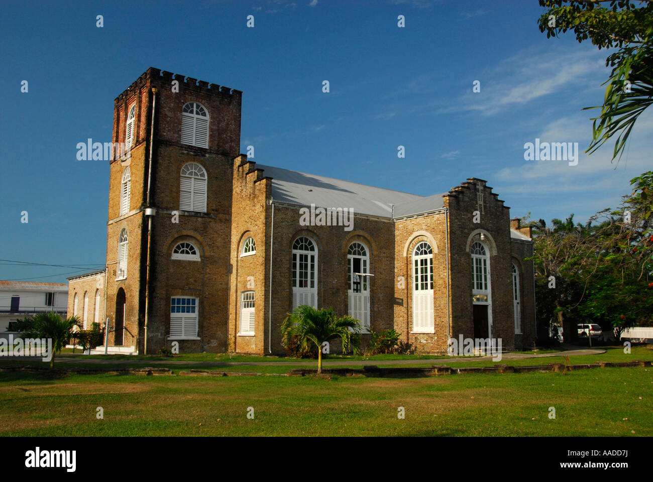 Anglican church in central Belize City, Belize, Central America Stock ...
