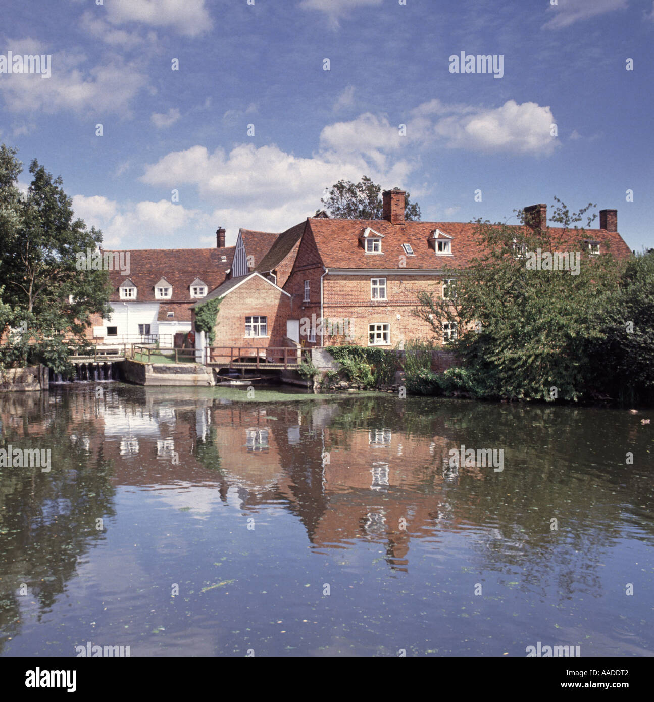 Reflections & Flatford Mill a listed watermill on River Stour at ...