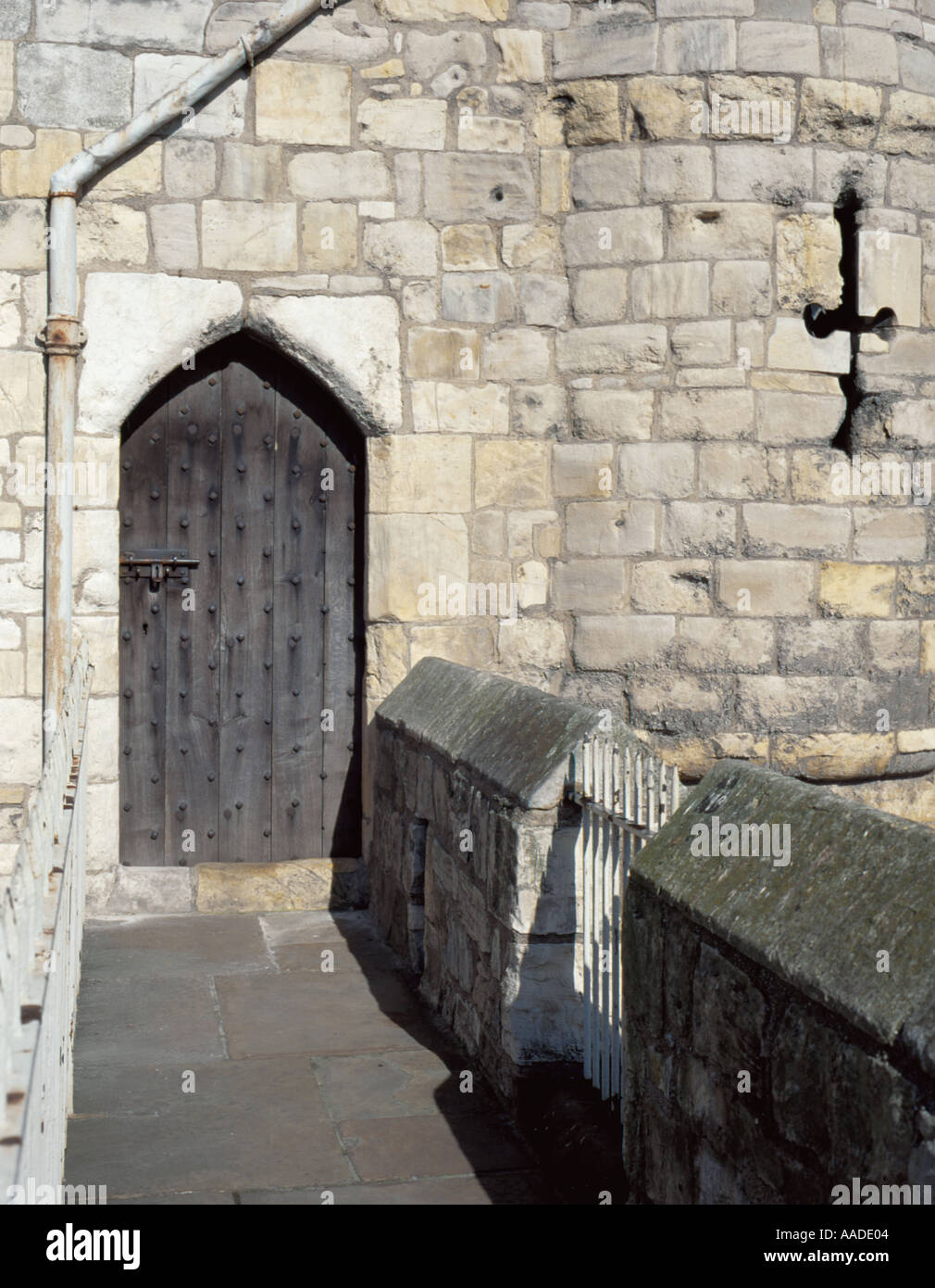 Detail of "Monk Bar", City Walls, City of York, North Yorkshire ...