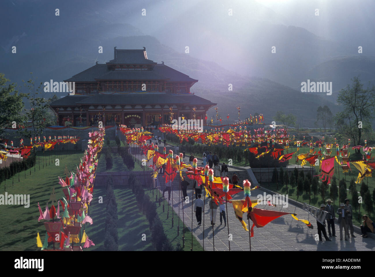 Three temple banners hi-res stock photography and images - Alamy