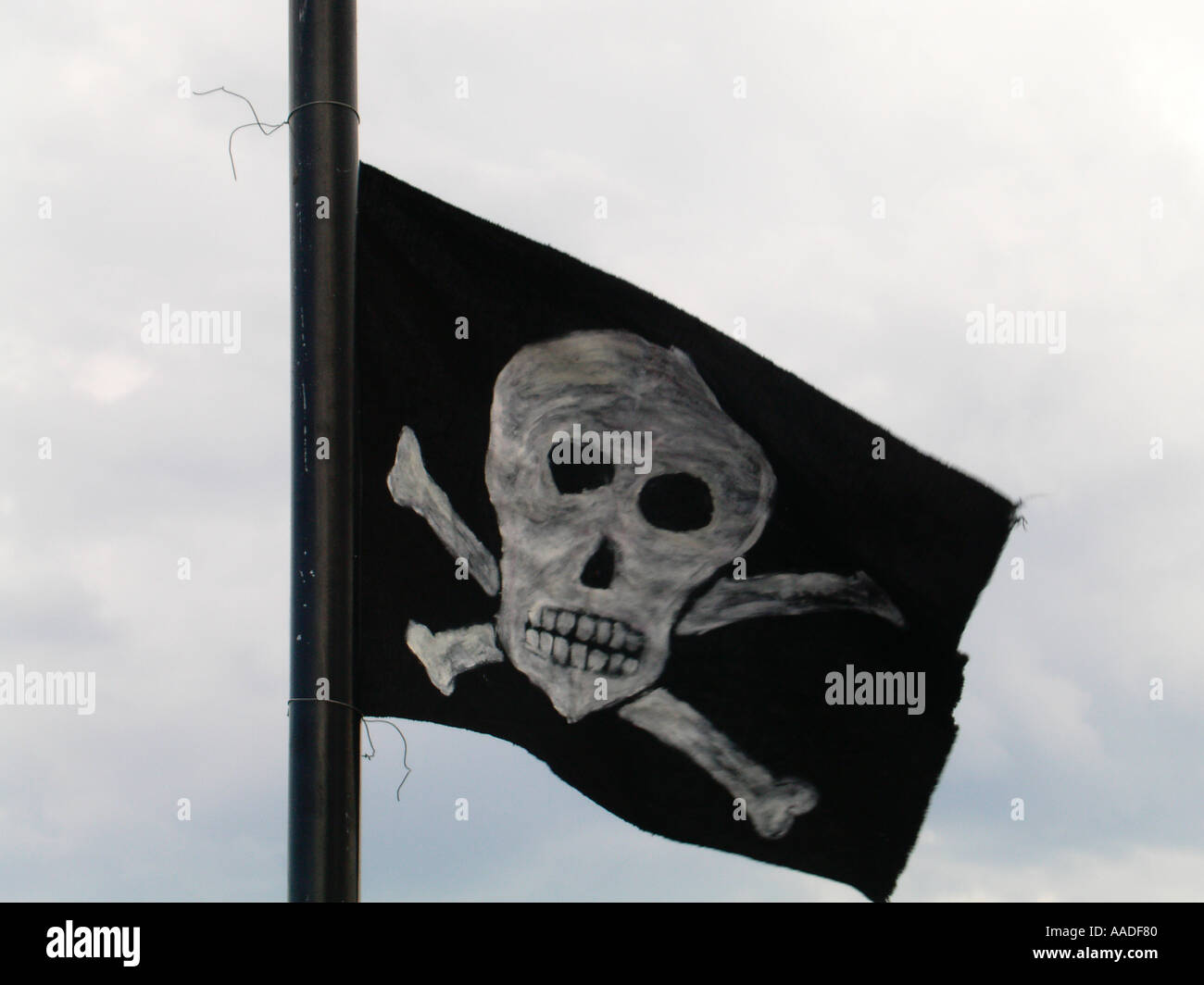 Jolly Roger Flag Stock Photo - Alamy