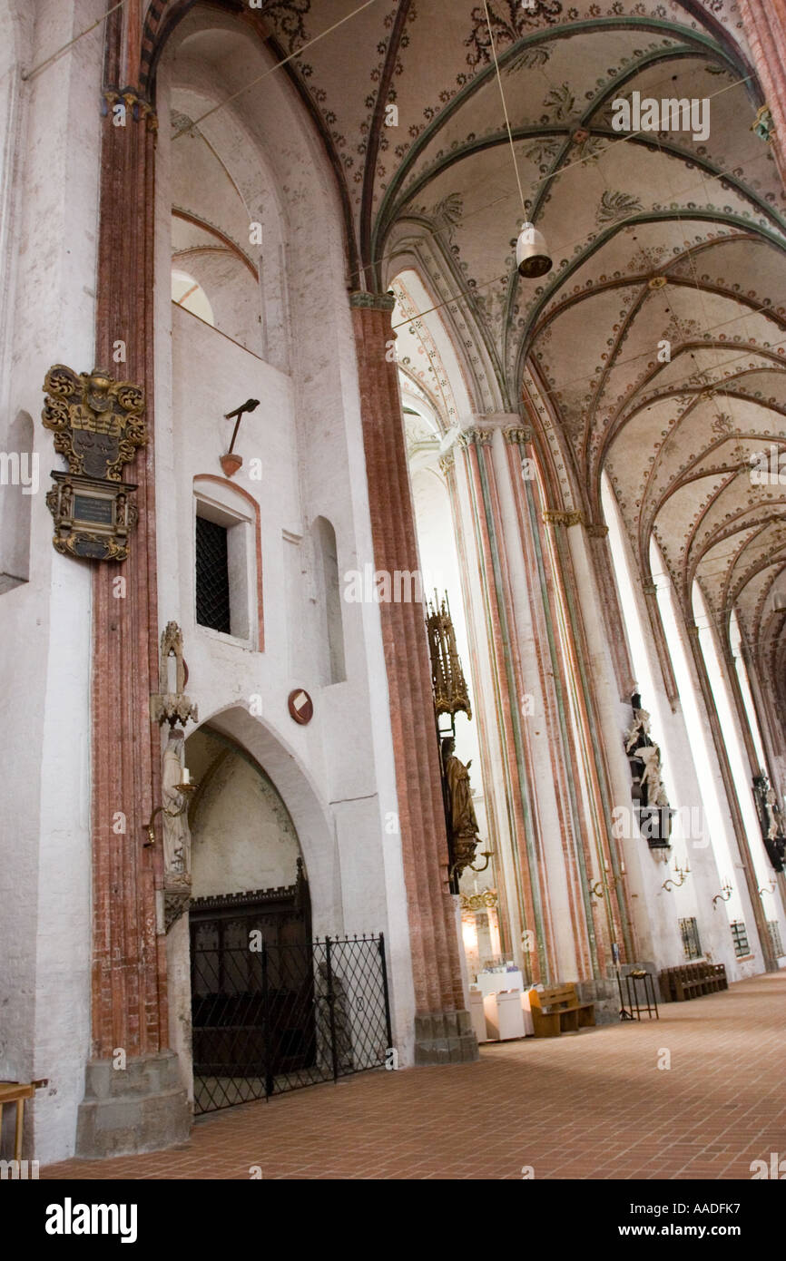 Interior of Marienkirche Lubeck Germany Stock Photo - Alamy