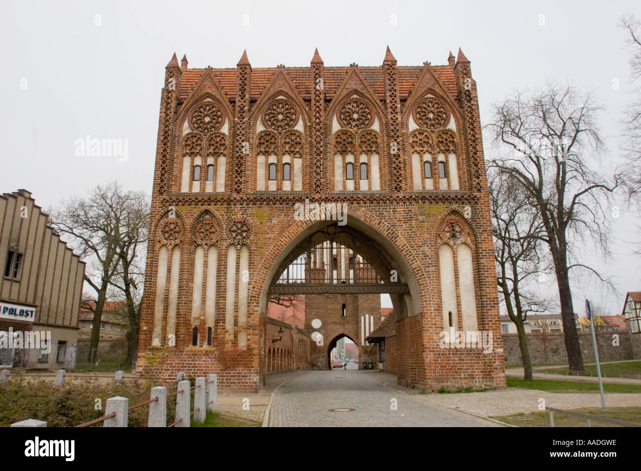 Germany Neubrandenburg Treptower Tor Tower and Gate Stock Photo - Alamy