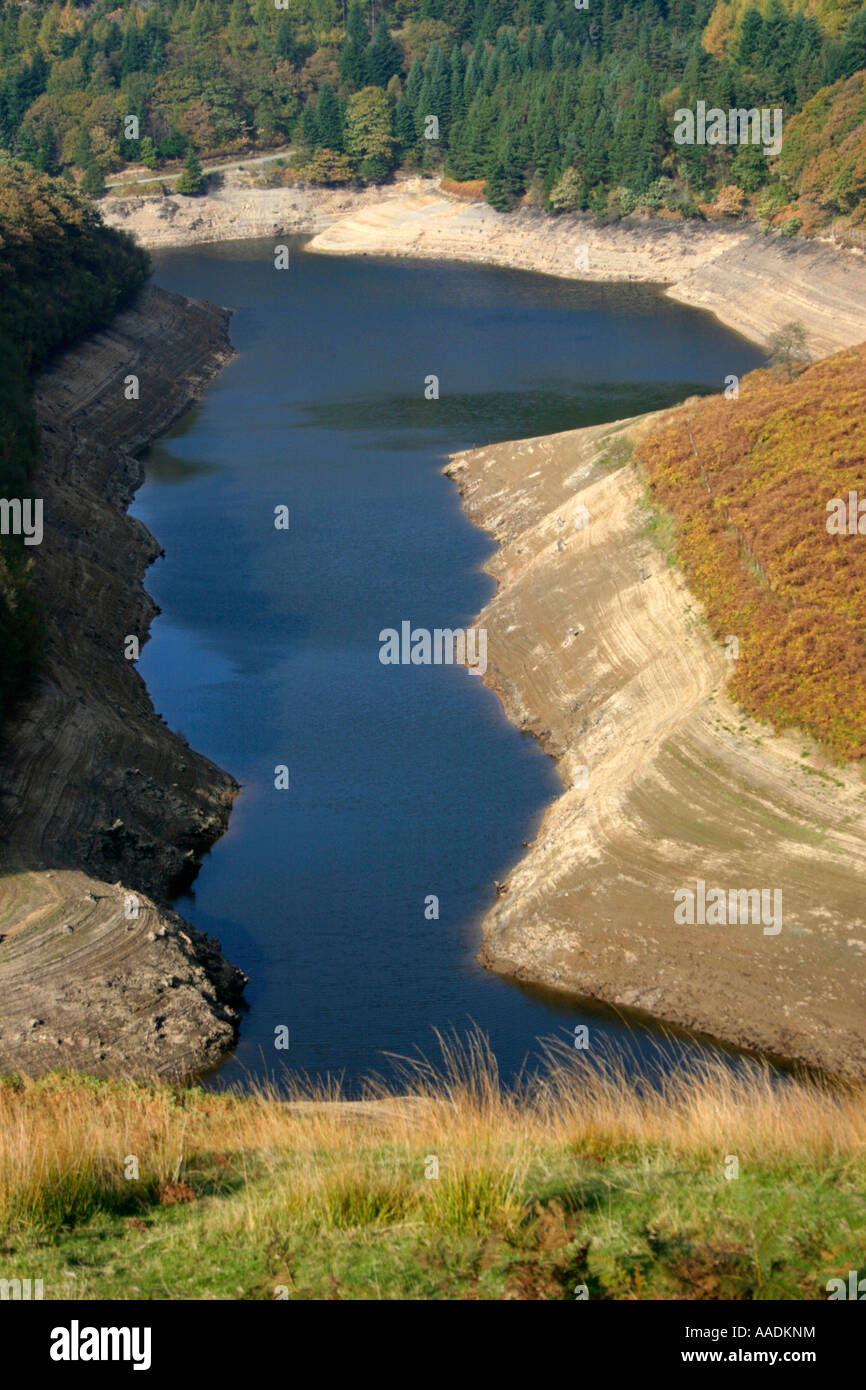 llyn brianne reservoir very low water levels Stock Photo - Alamy