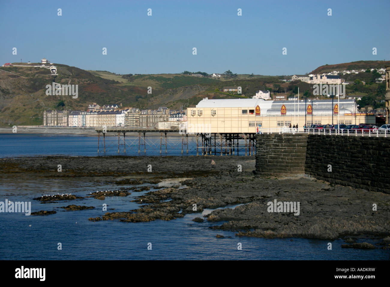 aberystwyth coastal tourist resort seafront Ceredigion Wales uk gb ...