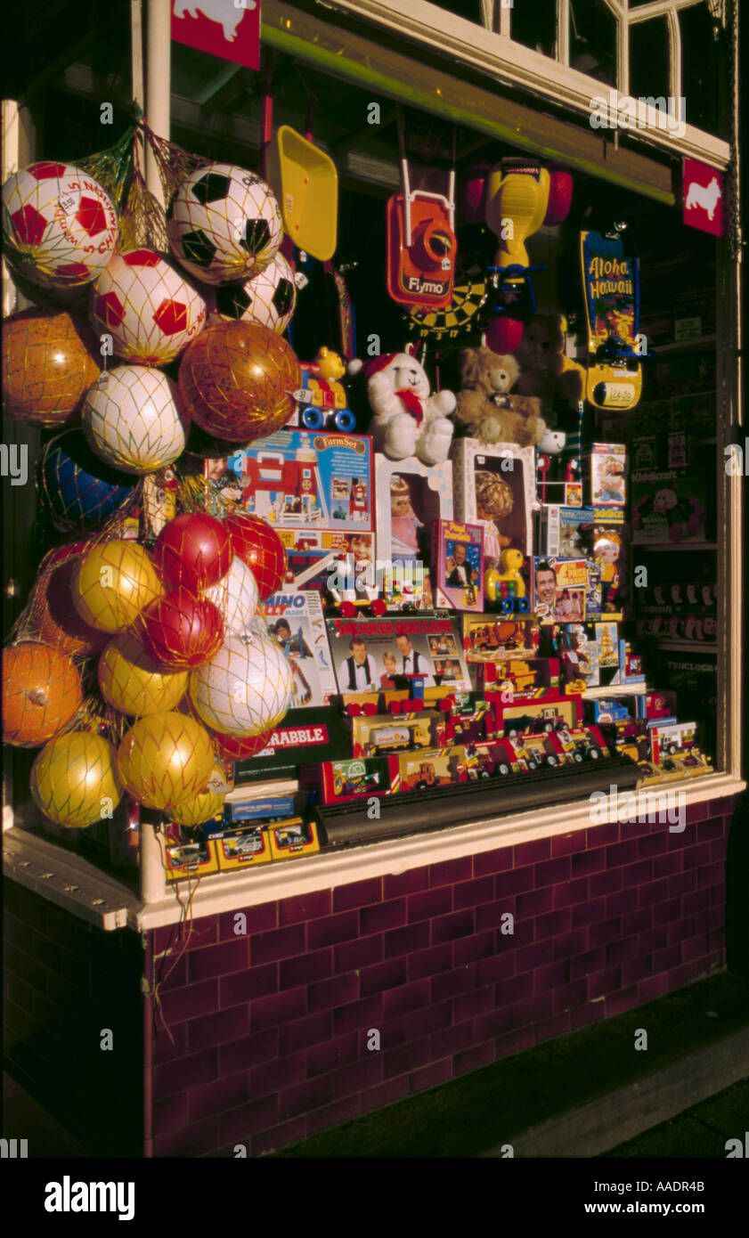 Toy shop window; Filey, North Yorkshire, England, UK Stock Photo - Alamy