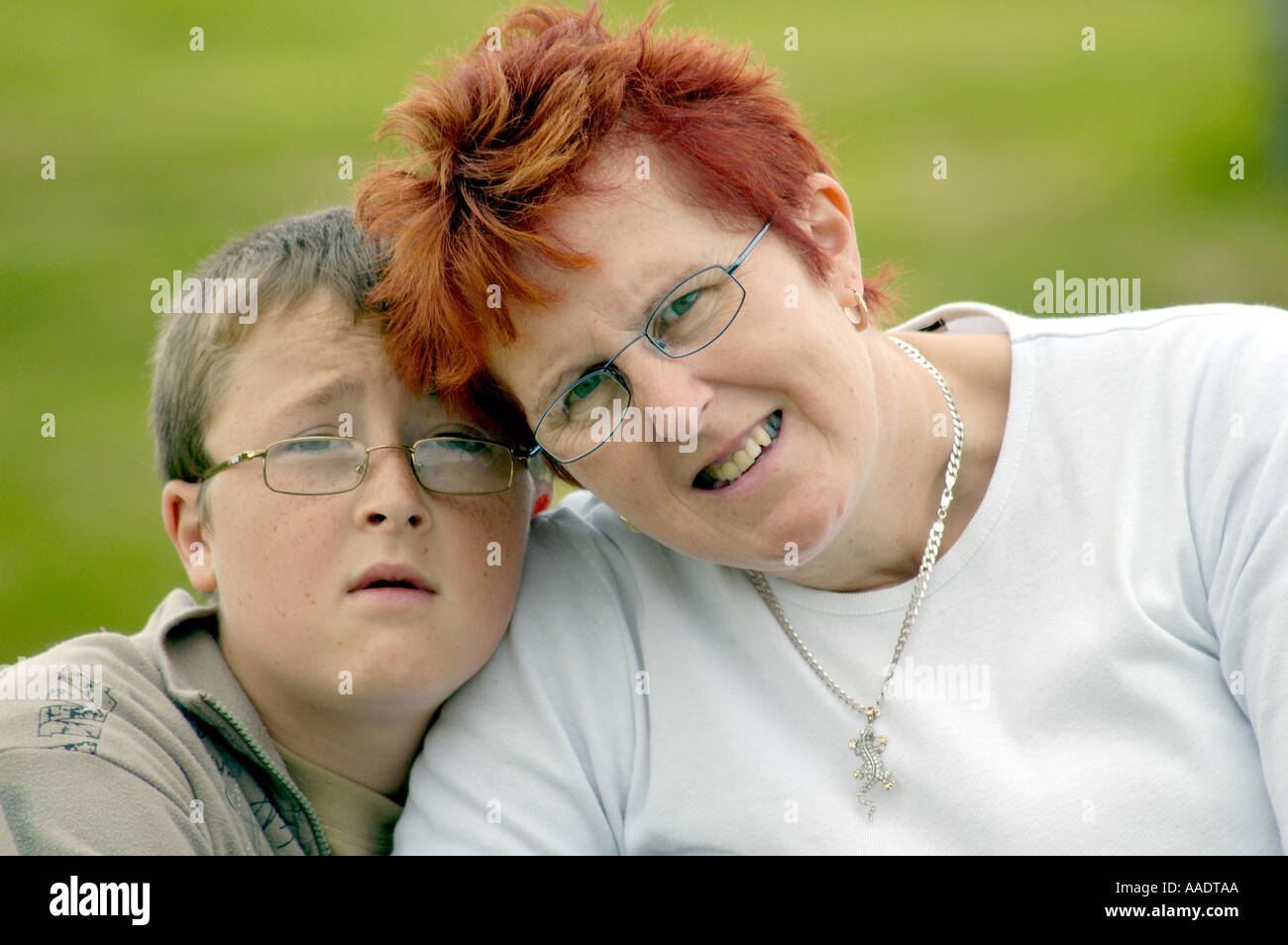 Mother and son portrait Stock Photo - Alamy