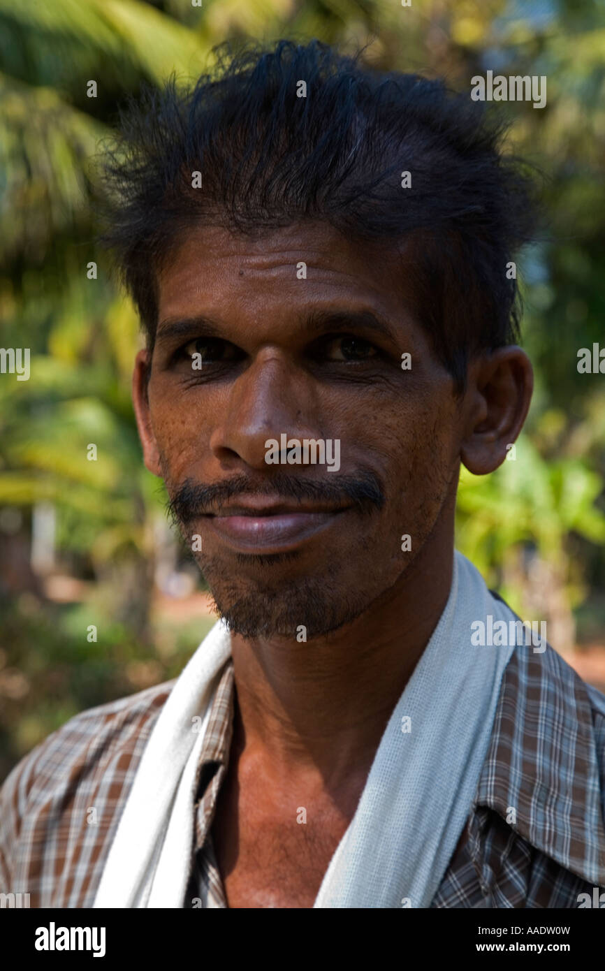 India Kerala Kollam man in the Monroe Island backwaters 2006 Stock ...