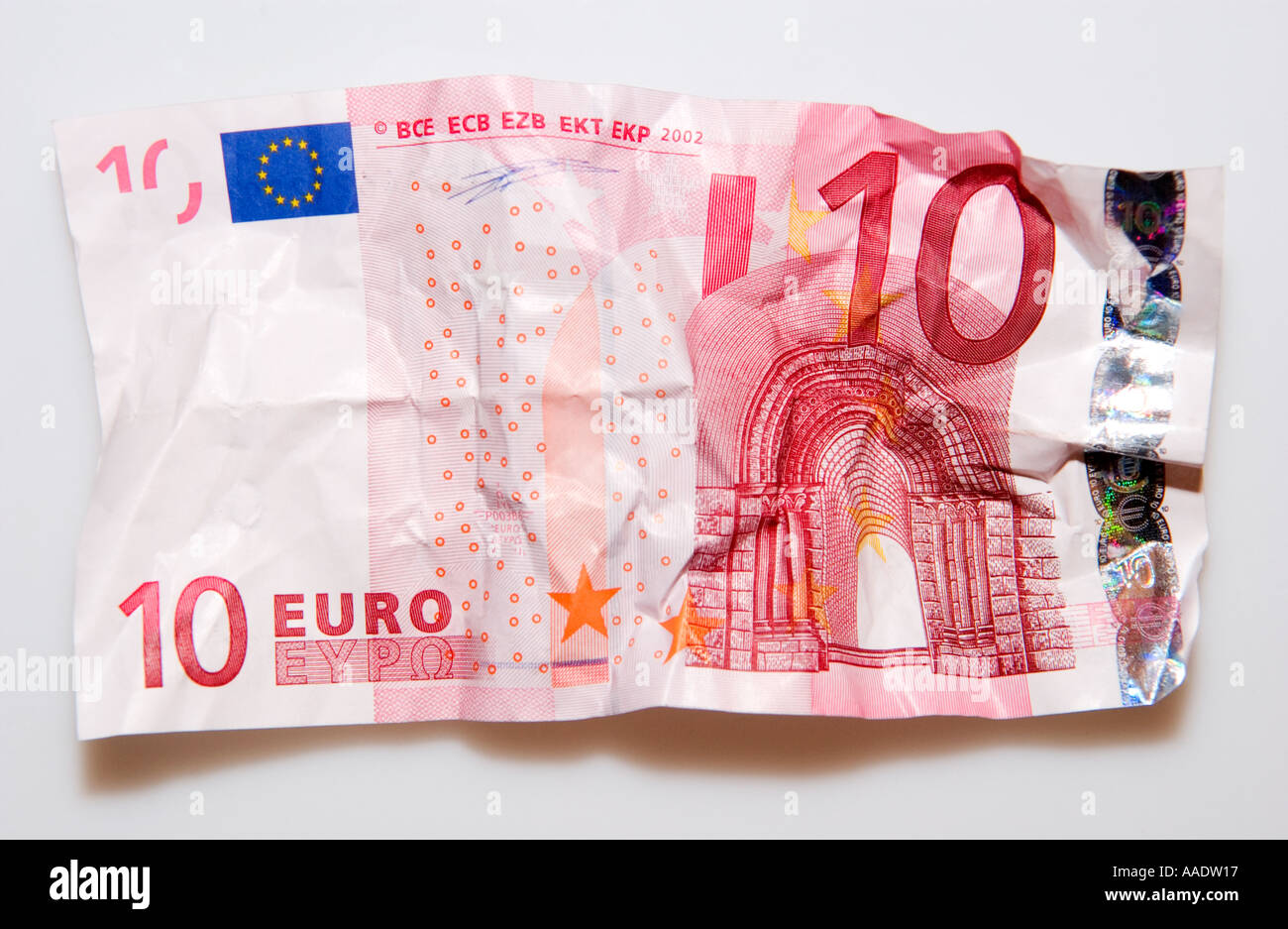 Crumpled 10 euro note hi-res stock photography and images - Alamy