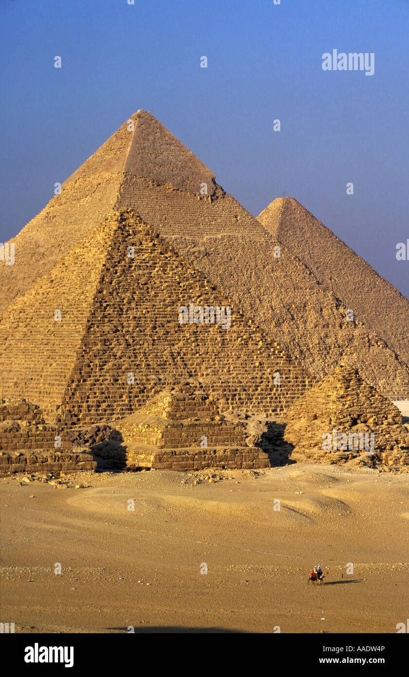 Egypt Cairo The pyramids at sunset Stock Photo - Alamy