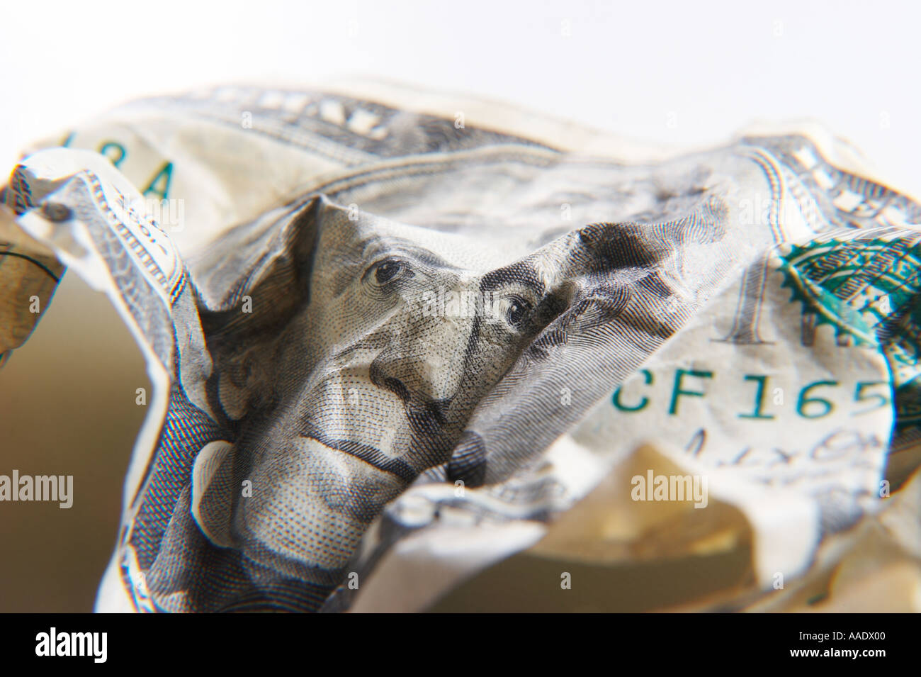 Crumpled 20 dollar bill Stock Photo - Alamy