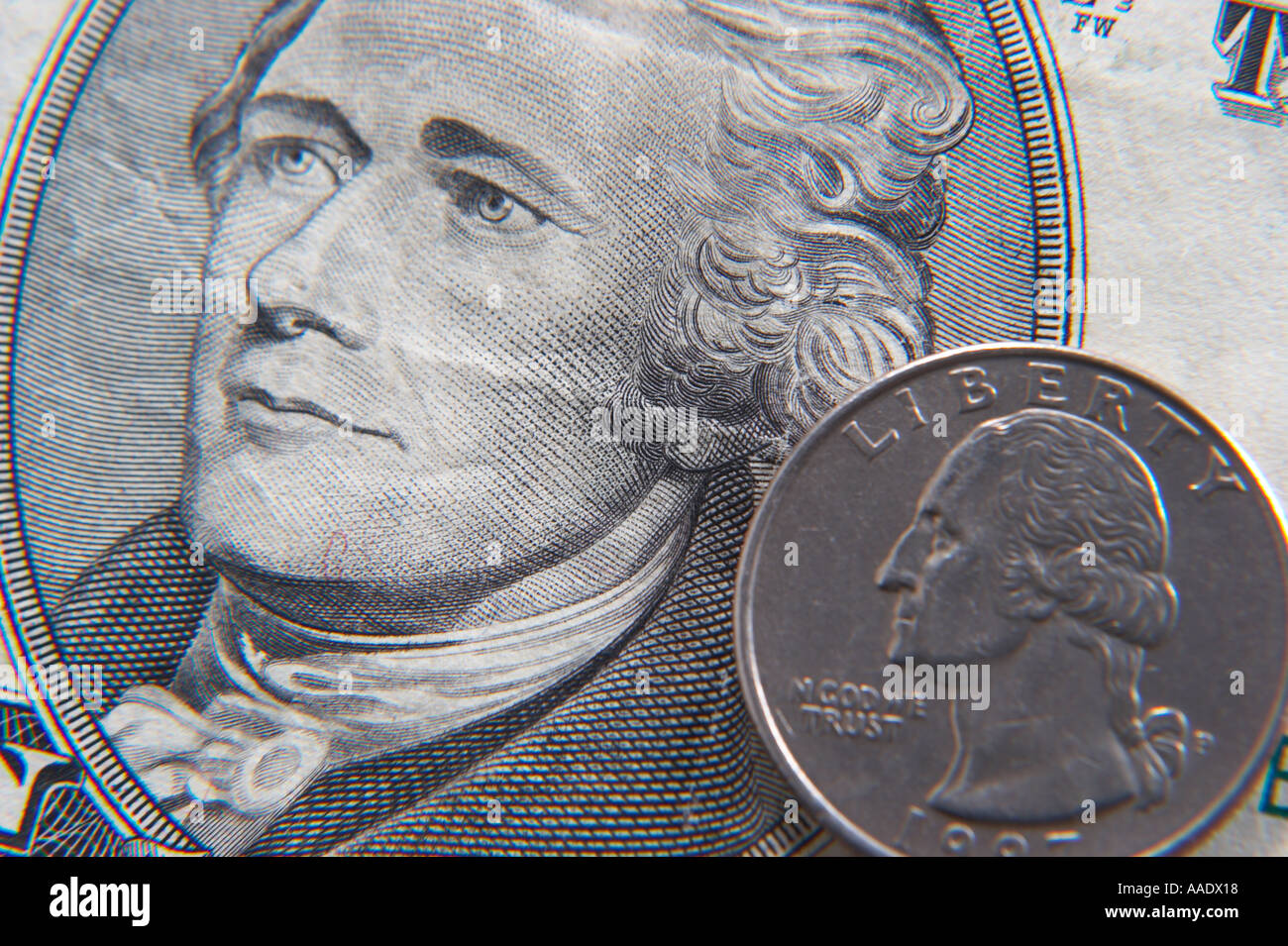 Ten dollar bill detail Stock Photo - Alamy