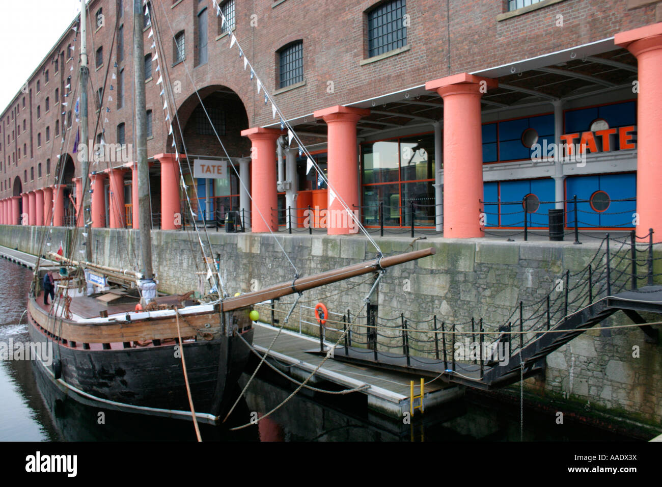 albert dock sailing boat tate gallery attraction liverpool england uk ...