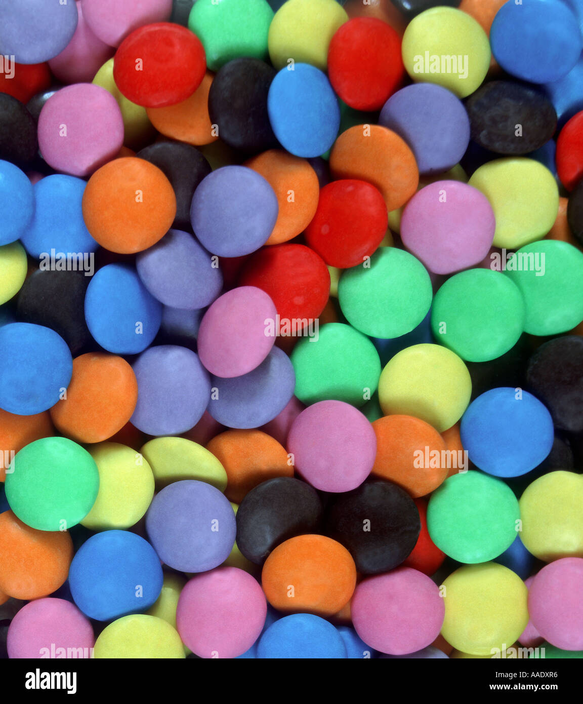 closeup smarties detail with lots of different colors offering ...
