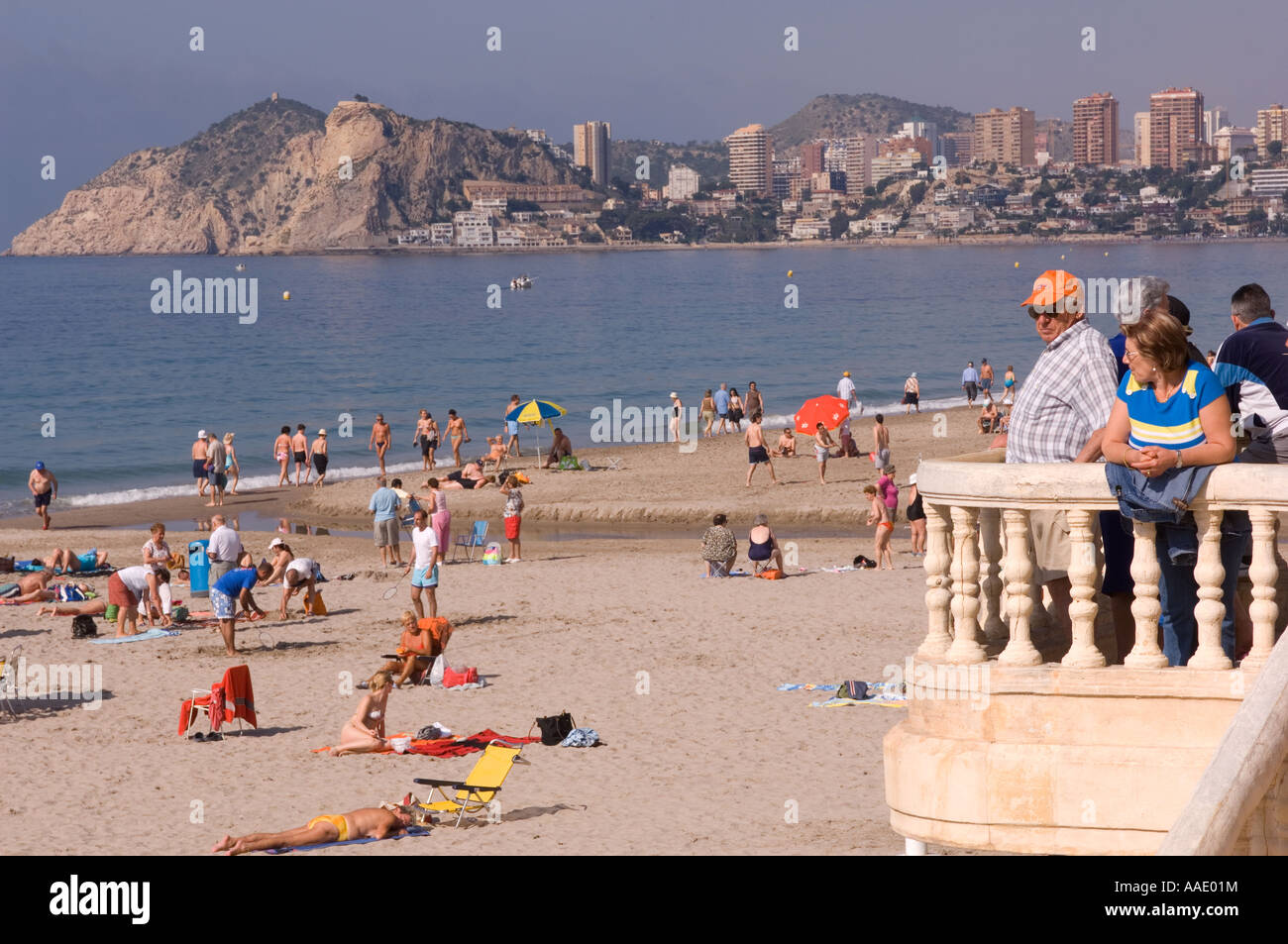 Poniente beach Benidorm Costa Blanca Spain Stock Photo - Alamy