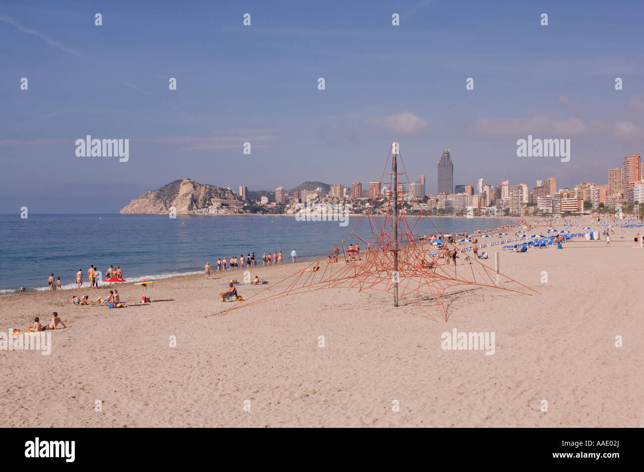 Poniente beach Benidorm Costa Blanca Spain Stock Photo - Alamy