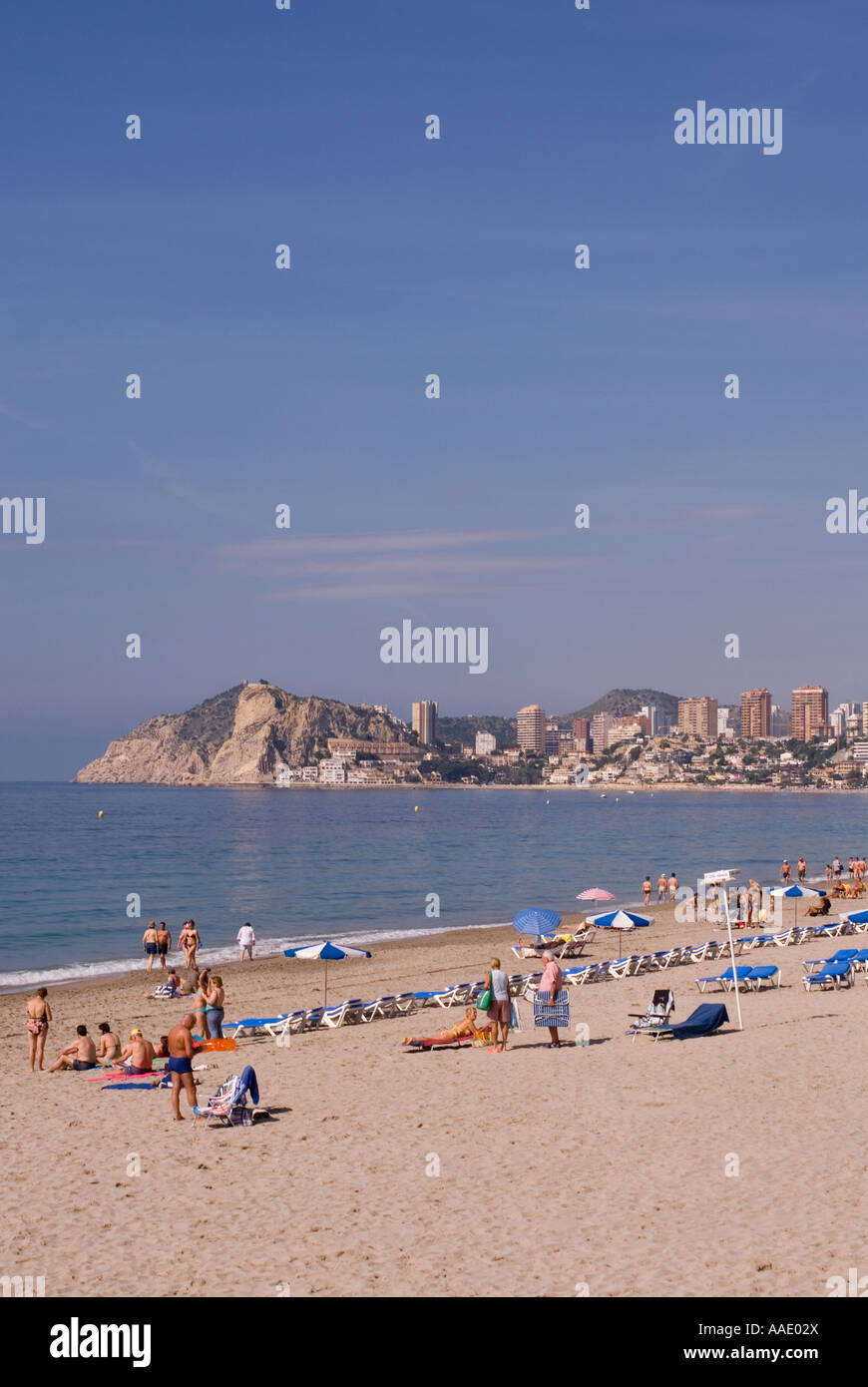 Poniente beach Benidorm Costa Blanca Spain Stock Photo - Alamy