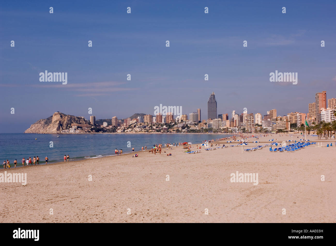 Poniente beach Benidorm Costa Blanca Spain Stock Photo - Alamy