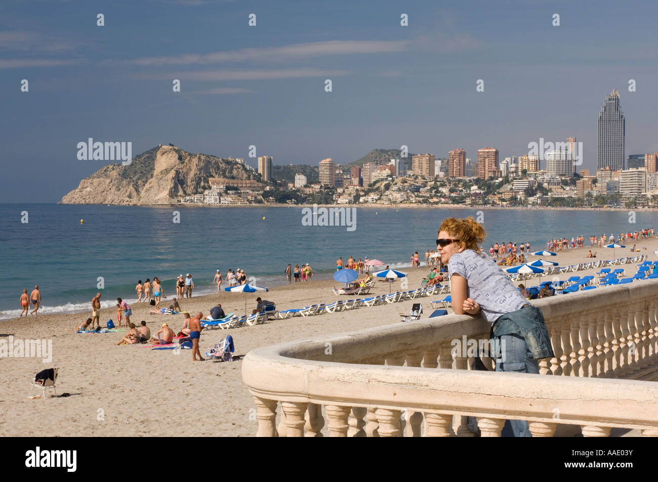Poniente beach Benidorm Costa Blanca Spain Stock Photo - Alamy