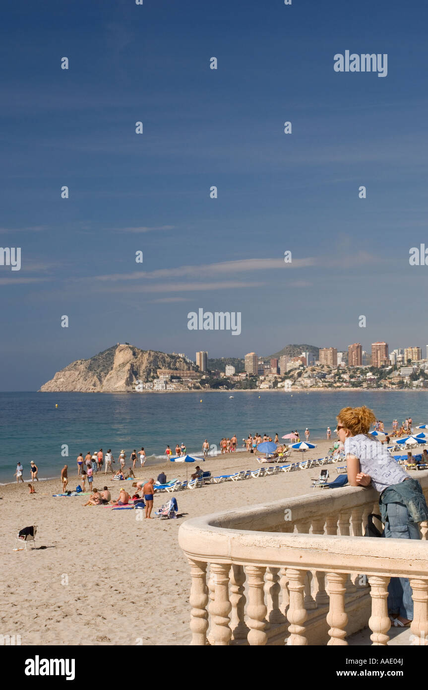 Poniente beach Benidorm Costa Blanca Spain Stock Photo - Alamy