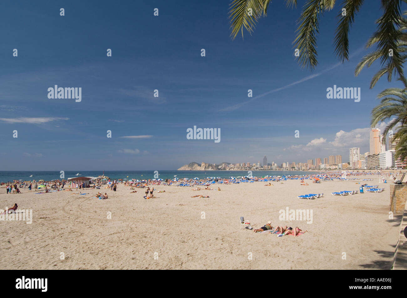 Poniente beach Benidorm Costa Blanca Spain Stock Photo - Alamy