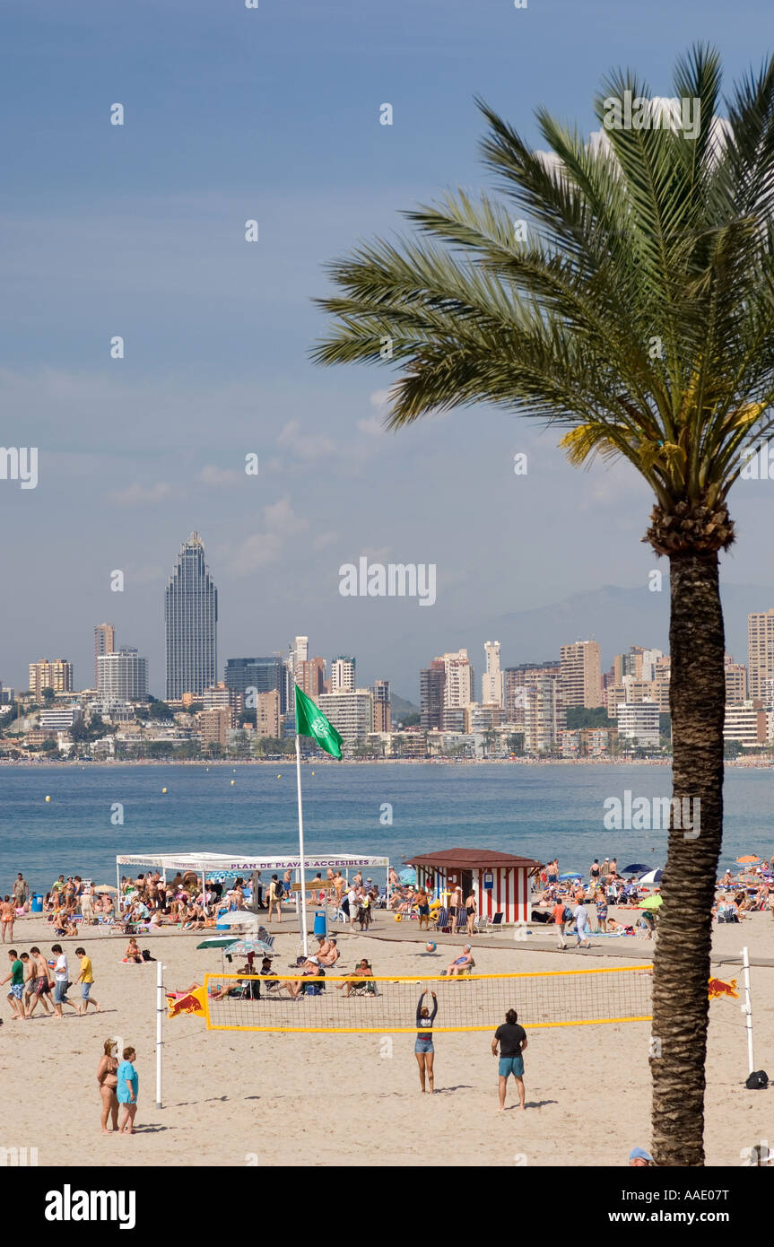 Poniente beach Benidorm Costa Blanca Spain Stock Photo - Alamy