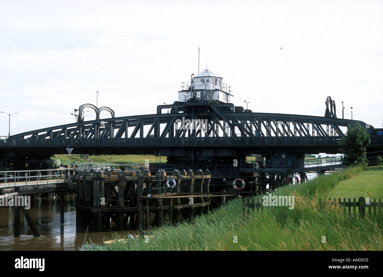 Swing bridge at Sutton Bridge Lincolnshire England UK Stock Photo - Alamy