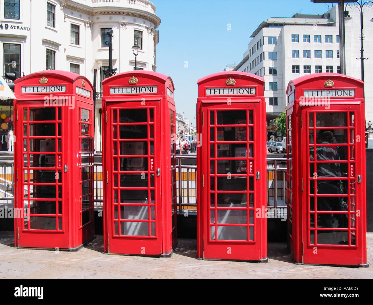 London Red Telephone Boxes Covent Garden Stock Photo - Alamy
