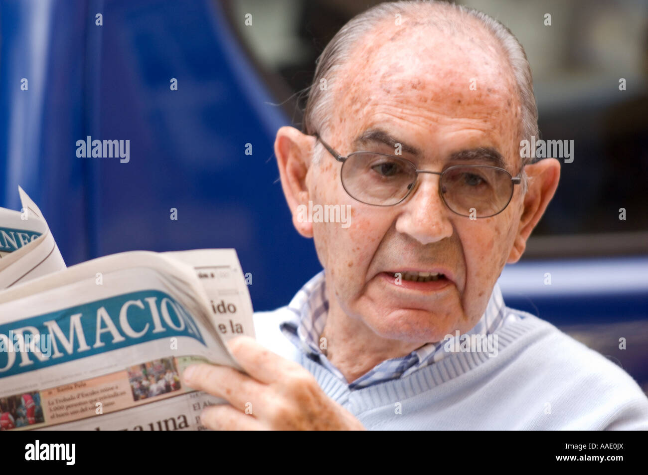 Spanish faces in Benidorm Costa Blanca Spain Stock Photo - Alamy
