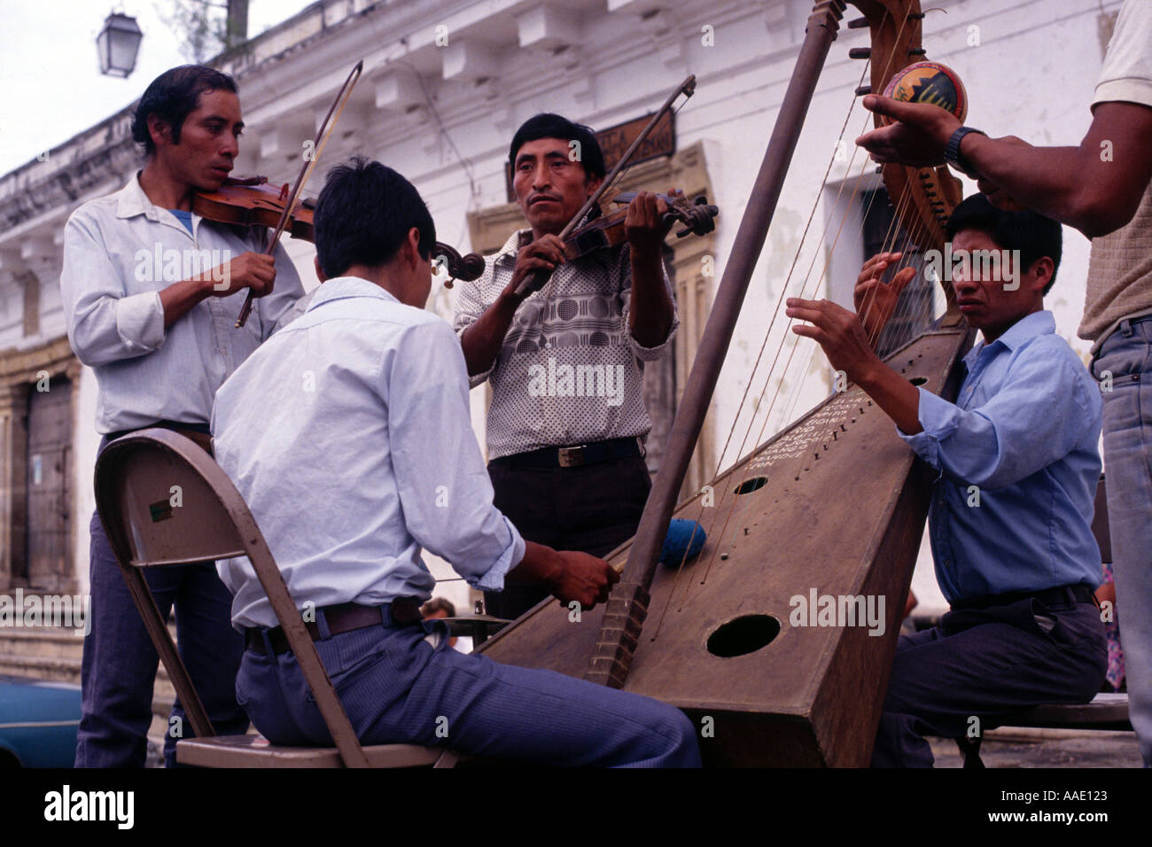 Musicians Antigua Guatemala Stock Photo - Alamy