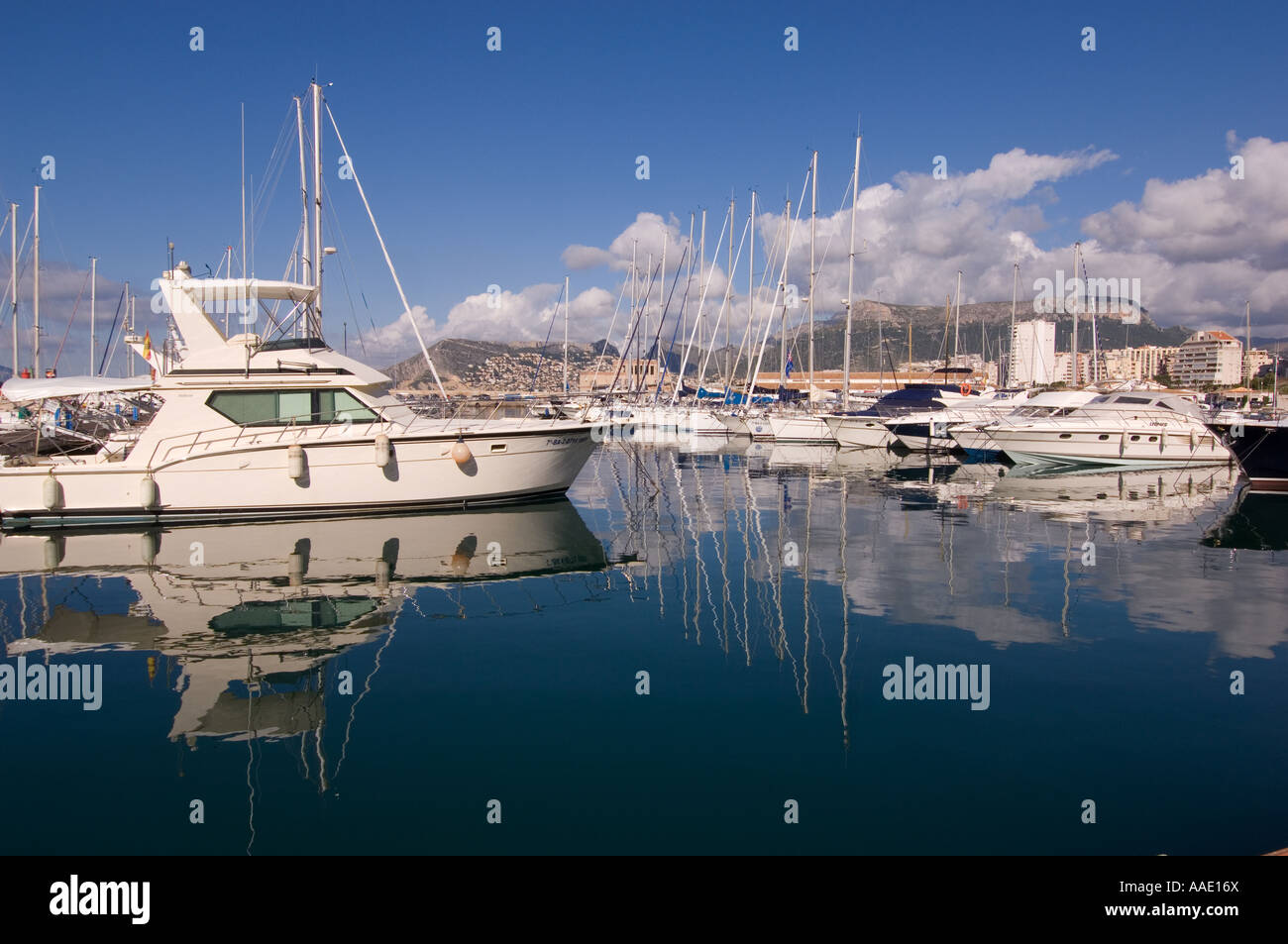 Marina and port Calpe Costa Blanca Spain Stock Photo - Alamy
